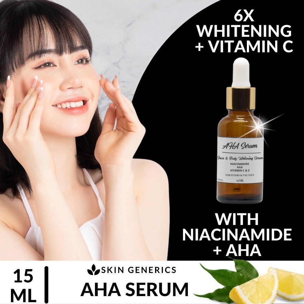 [ Niacinamide + Vitamin C ] SkinGenerics AHA Face Serum Scar Remover & Anti Acne 15ML | Shopee ...