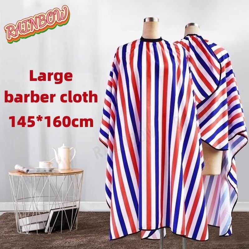 Hairdresser Haircut Apron Non-stick Hair Cloak Retro Striped Barber ...