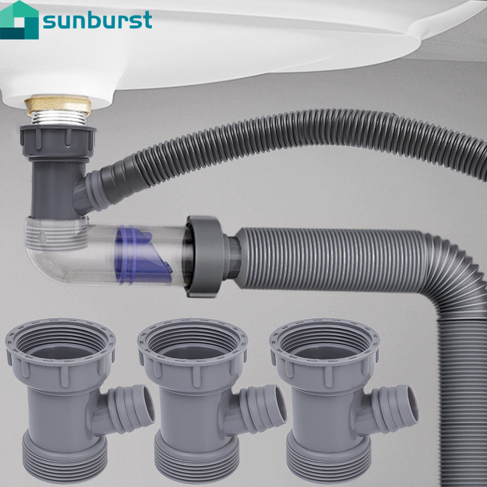 Water Pipe Three-way Head - Sink Drain Pipe Adapter - Y Shaped Water ...