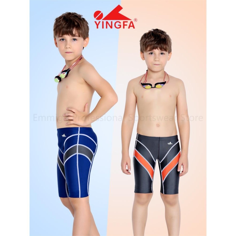 FINA Approved Boy Professional Swimwear Yingfa Kid Waterproof Training ...