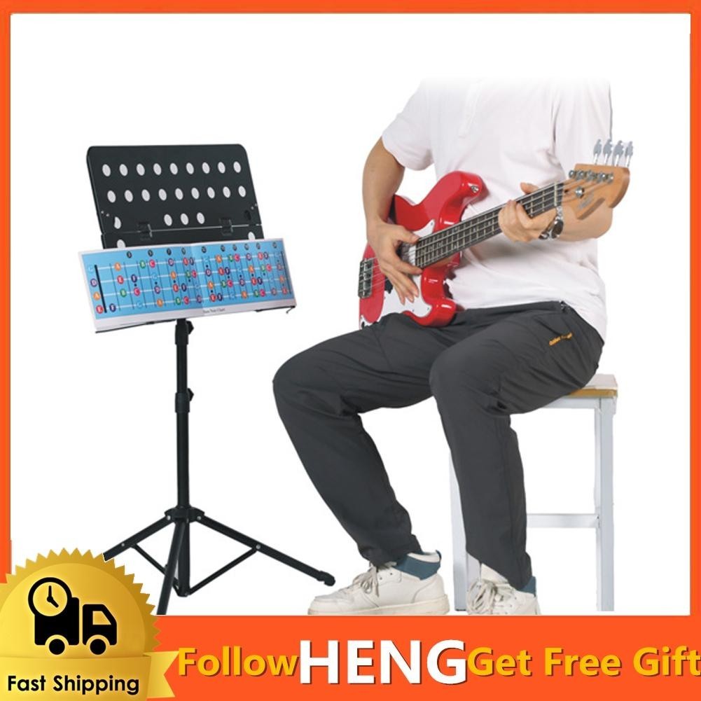 Hengyus Bass Guitar Scale Chart Fretboard Note Easy Identification for ...