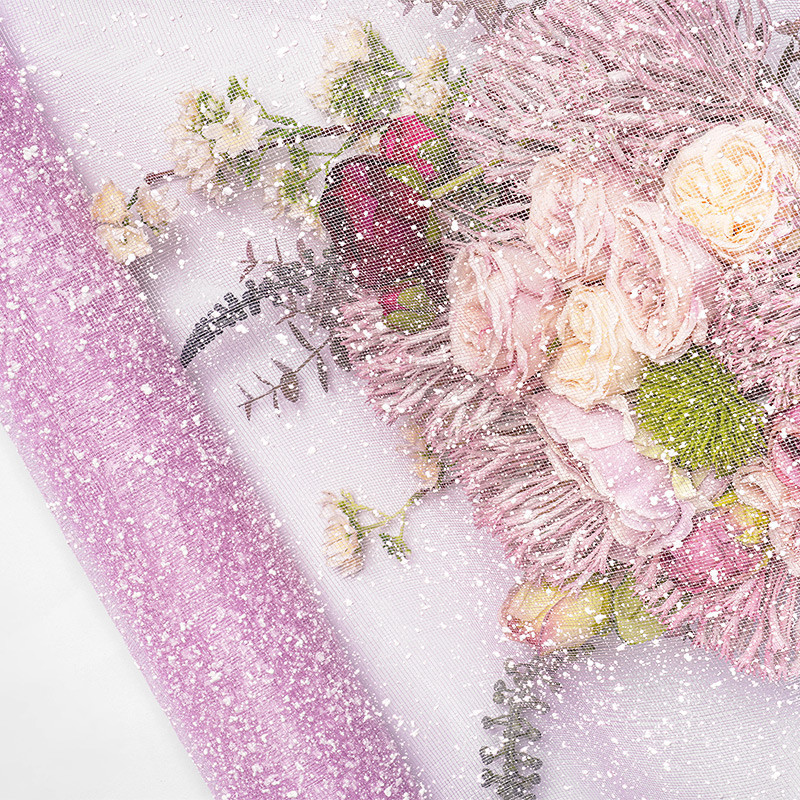 50cm*50cm Snowflake Net Snow Dot Gauze Cartoon Bouquet Packing Yarn ...