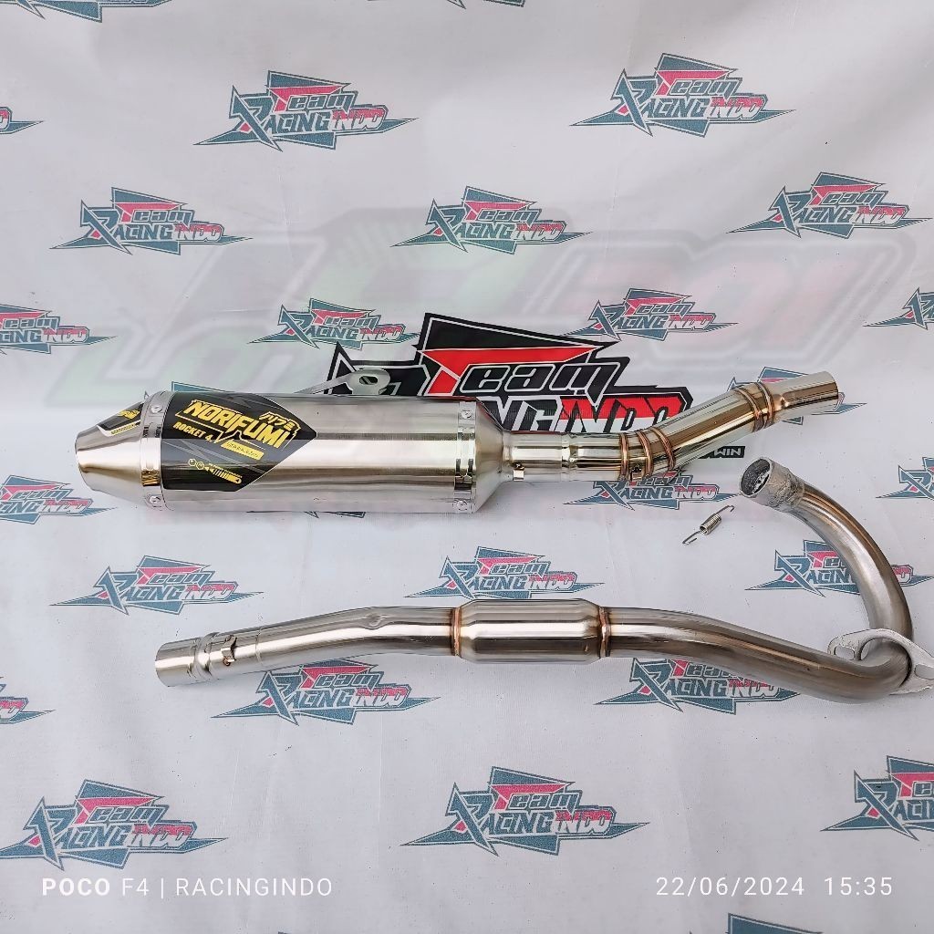 Racing Exhaust norifumi rocket 4 1 Soccalif honda msx Ksr 110 Ksr Pro ...