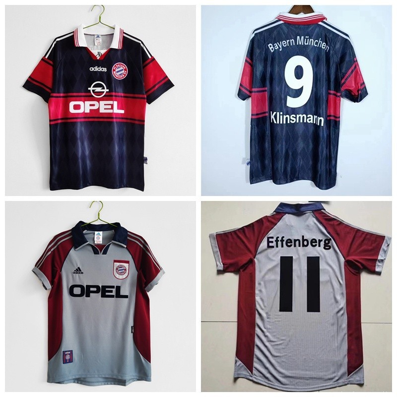 97-99 Season FC Bayern Munich Retro Home Away Jersey Football Klinsmann ...