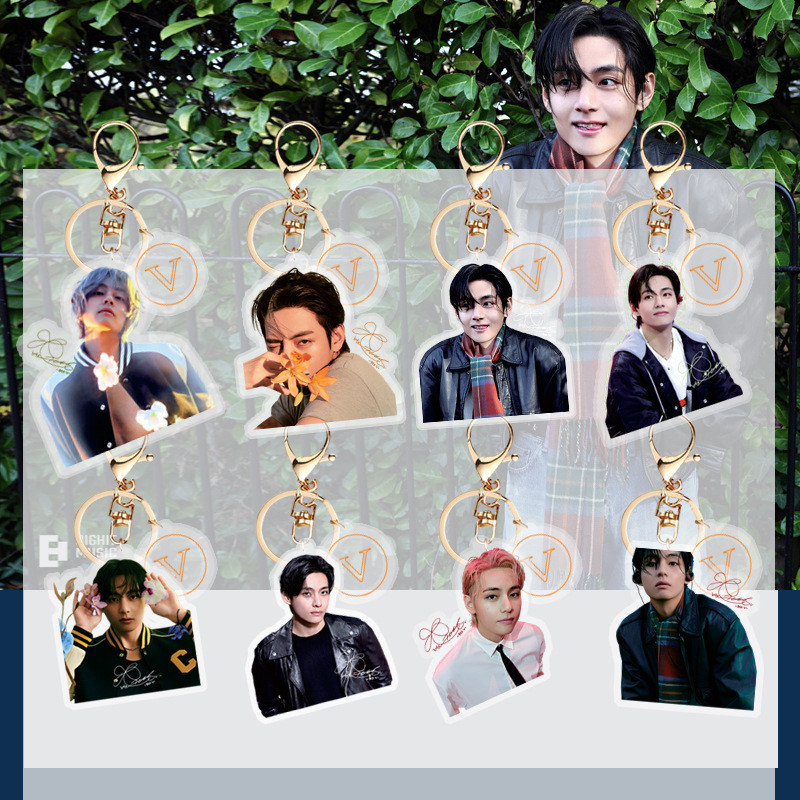 BTS V Kim Taehyung Acrylic Keychain Key Pendant Merchandise Same Style ...