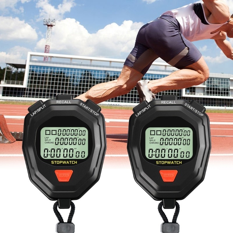PCF* Large Display Precision Timer Digital Stopwatch Timer with Lanyard ...