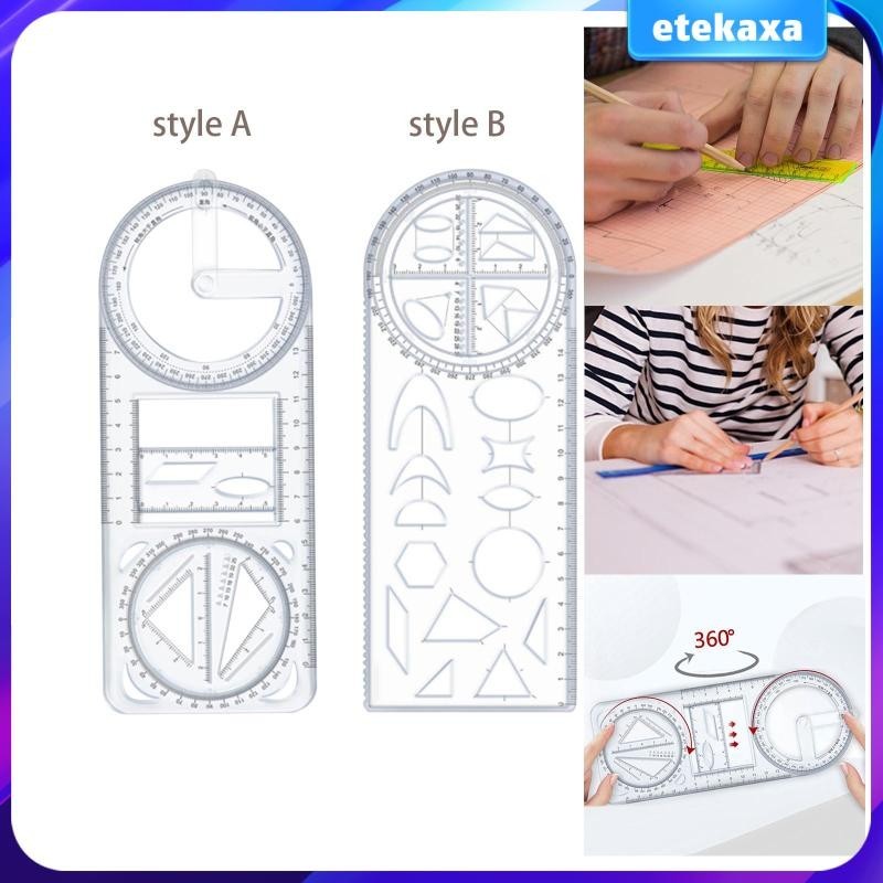 [Etekaxa] Multifunctional Geometric Ruler Mathematics Accessories ...
