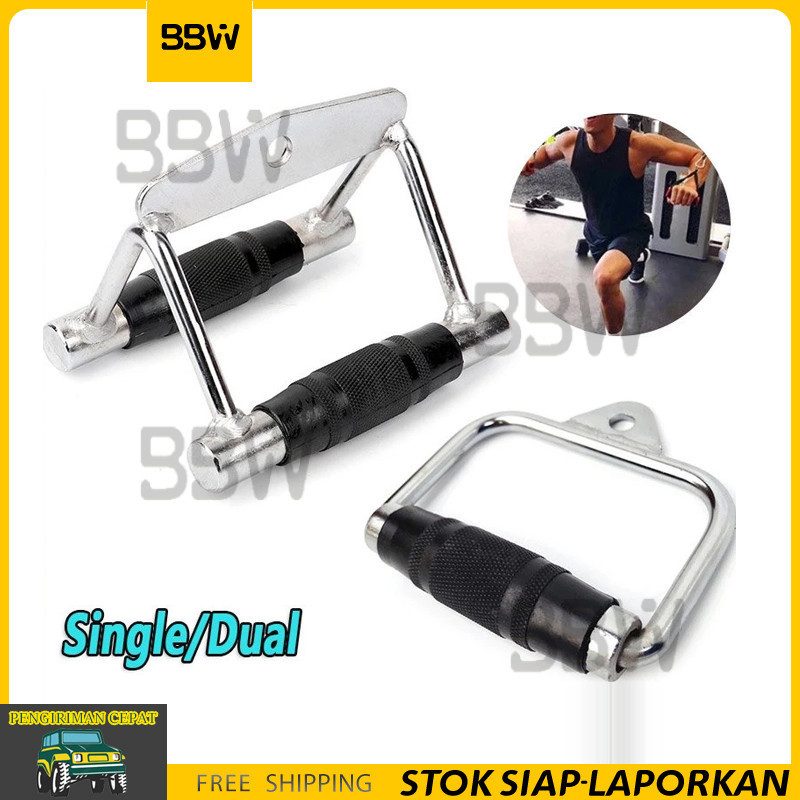 Gym Fitness Handle Seated Row Handle Single Bar Grip Cable Attachment ...