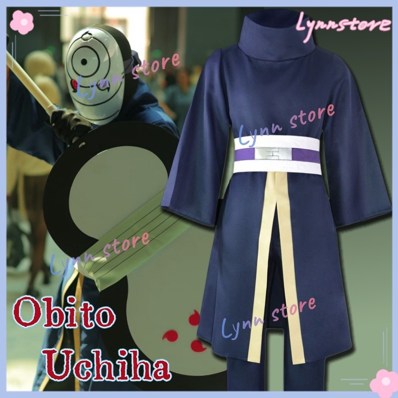 Anime NARUTO Obito Uchiha Cosplay Costume Ninjas Uniform LED Mask Full ...