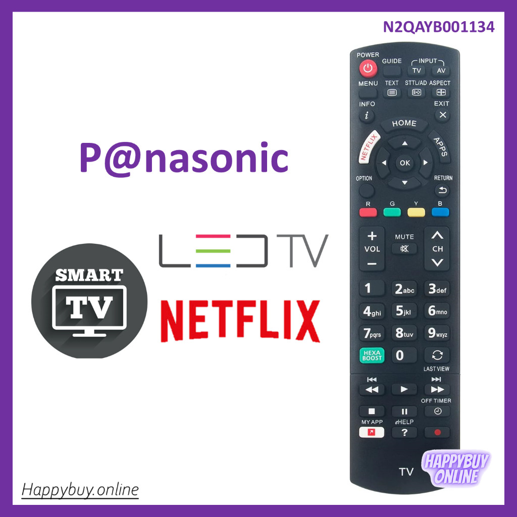 Panasonic Smart TV Remote Control (001134) Panasonis LED LCD Smart TV ...