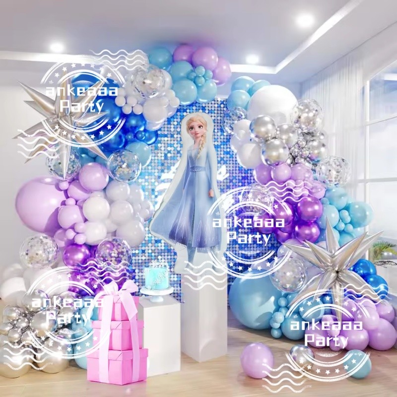 Frozen Theme Princess Elsa Foil Balloons Birthday Party Decorations for ...