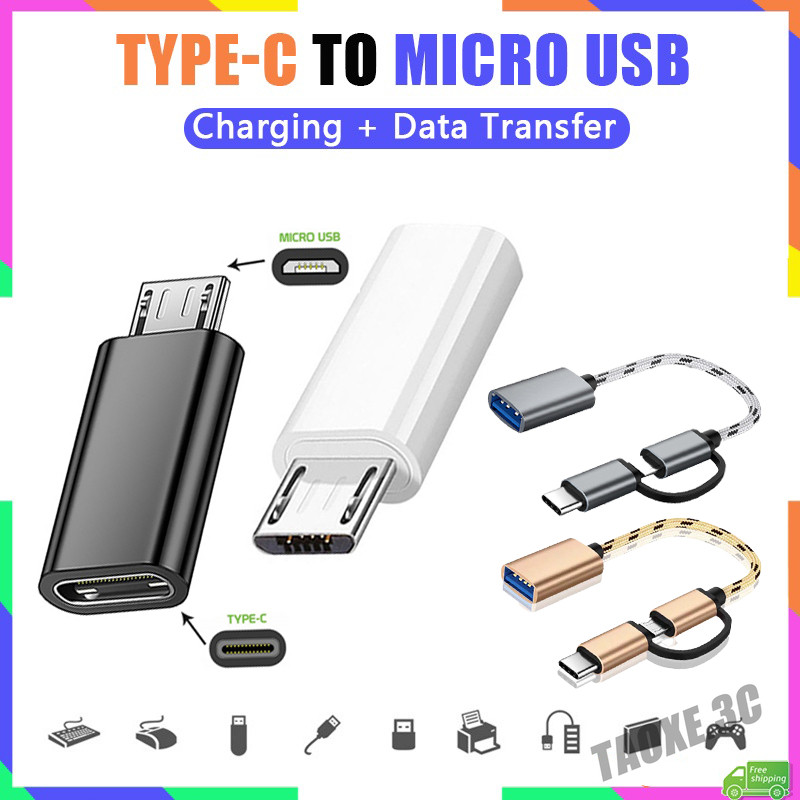 Type-C to USB Adaptor Android Switch to TypeC IOS Micro USB C Mobile ...