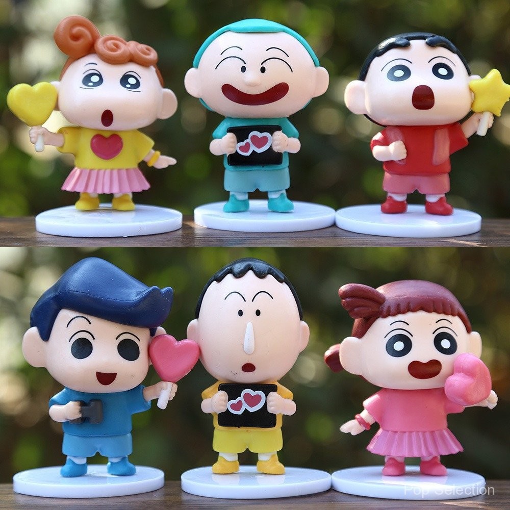 6Pcs/Set Anime Crayon Shin-chan Friend Series Sakurada Nene Kazama Toru ...