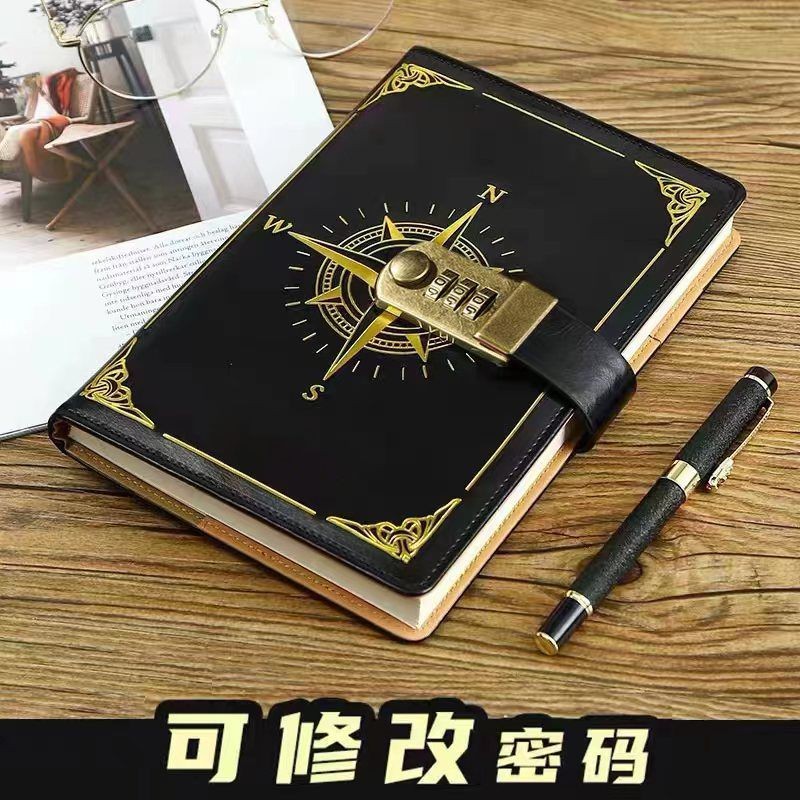 2025 New Product Locked Notebook Thickened Code Notebook Japanese Korean Male Female Student ...