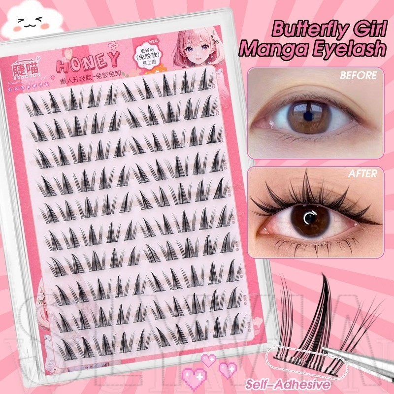 SLXC-Single Cluster False Eyelashes - Fluffy, Cross, Messy, Self ...