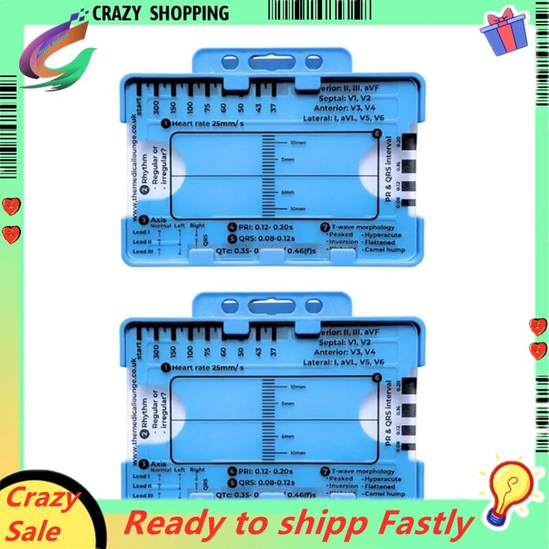 2PCS ECG 7 Step Ruler ECG 7 Step Ruler for ECG 7 Step Ruler ECG Ruler ...