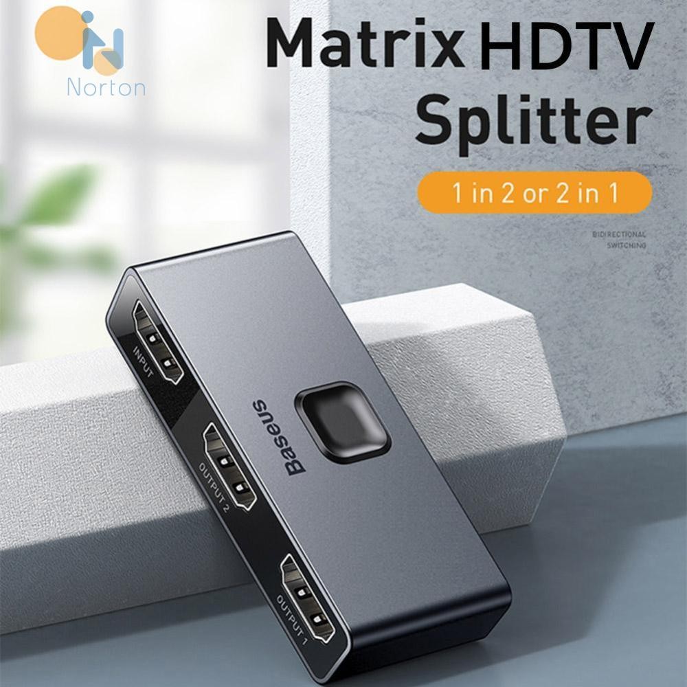 Baseus Matrix 2 in 1 out 4K HDMI Switch Splitter No External Power ...