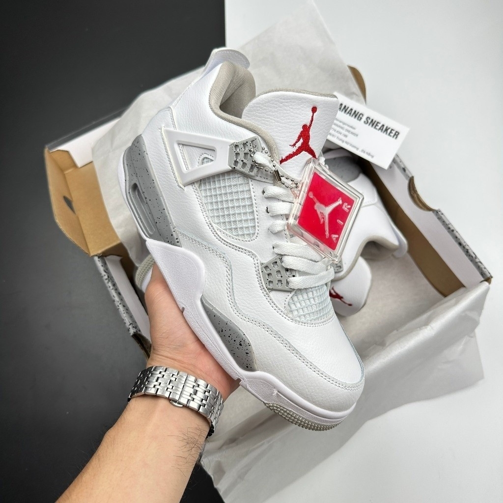 Jordan 4 White Oreo shoes (jd4 White and gray) high quality version ...