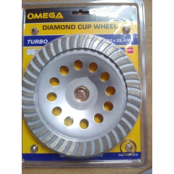 OMEGA DIAMOND CUP WHEEL SEGMENTED / TURBO 7" FOR ANGLE GRINDER | Shopee Philippines