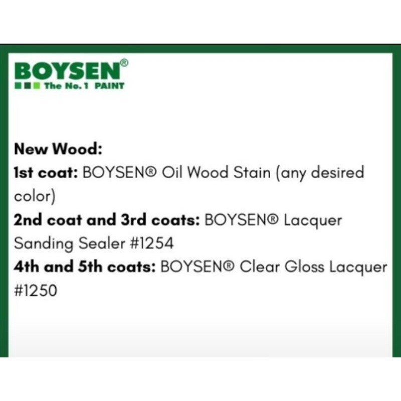BOYSEN OIL WOOD STAIN FOR WOOD VARNISH 1LITER, 1GALLON, MAPLE, MAHOGANY ...
