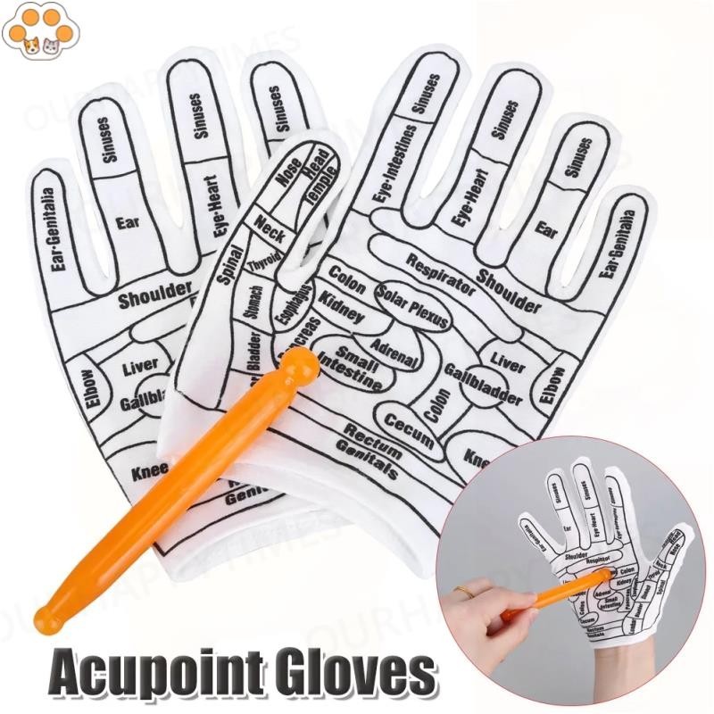 Hand Reflexology Gloves Acupuncture Acupressure Tools Massage Socks ...
