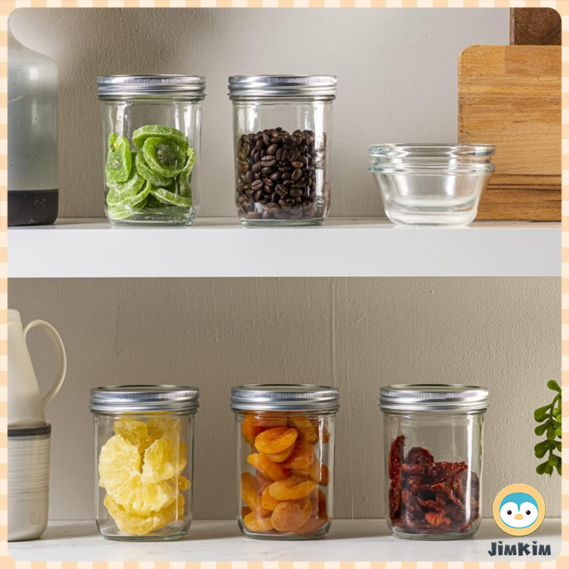 JimKim Sealed Glass Jar Kitchen Storage With Lid Pickle Bottle Jam ...