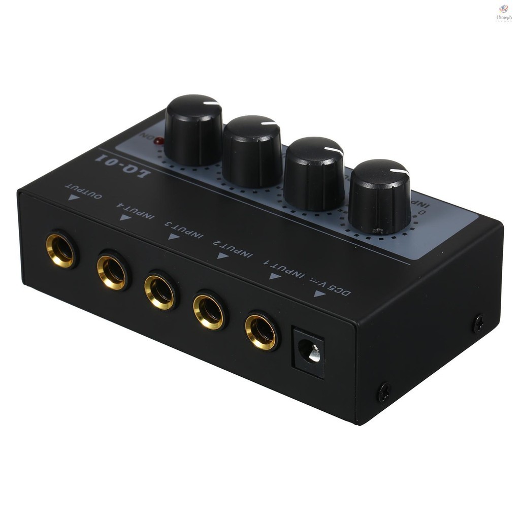 [TTPH] Ultra Low Noise 4 Channel Mixer 4 Input 1 Output DC 5V Portable ...