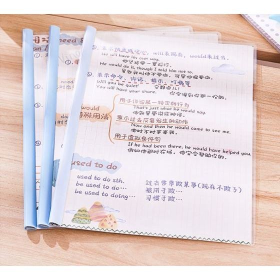 10 PIECES Gradient color plastic sliding folder | Shopee Philippines