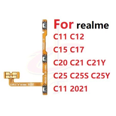 On off power switch button flex for Realme C12 C15 C17 C20 C21 C21Y C25 C25S C25Y C11 2021 ...