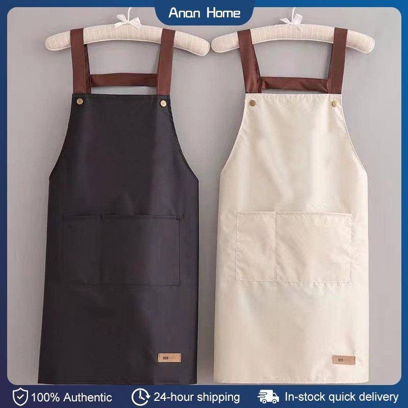 Waterproof Apron Coffee Shop Barber Working Bib Kitchen Cooking Aprons ...