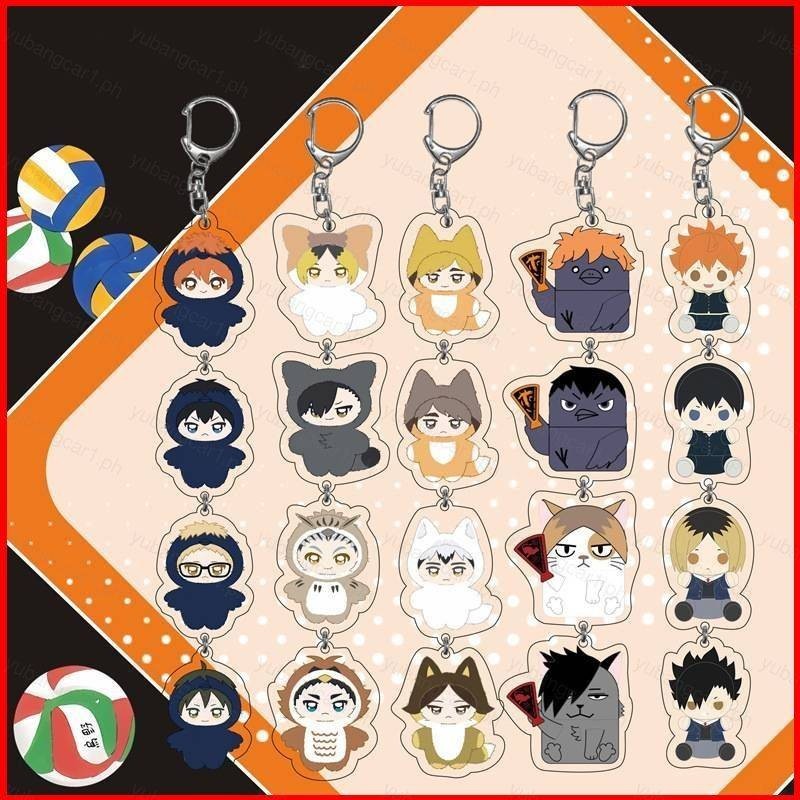 YB1 Haikyuu Shoyo Hinata Tobio Kageyama acylic keychain bag pendant key ...