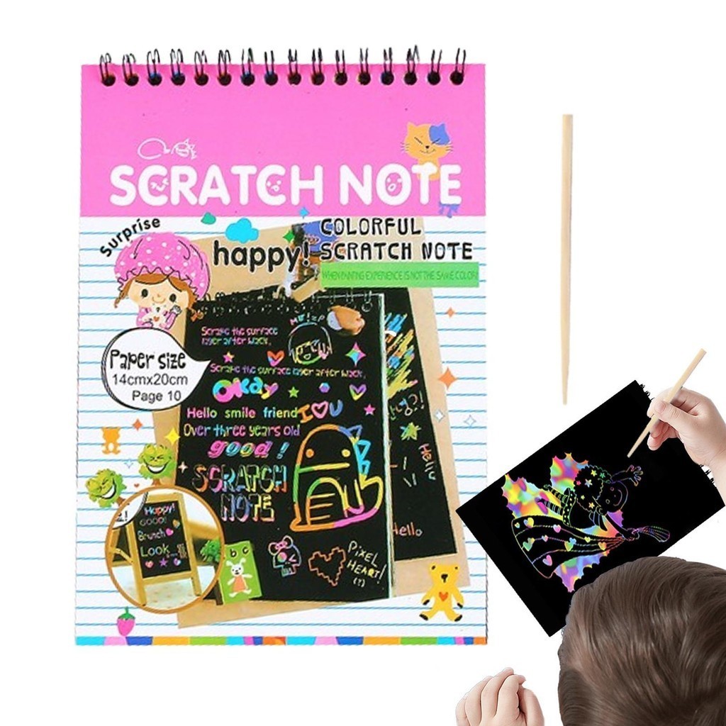 Rainbow Scratch Paper Sets Rainbow Craft Set Scratch Note Paper Scratch ...