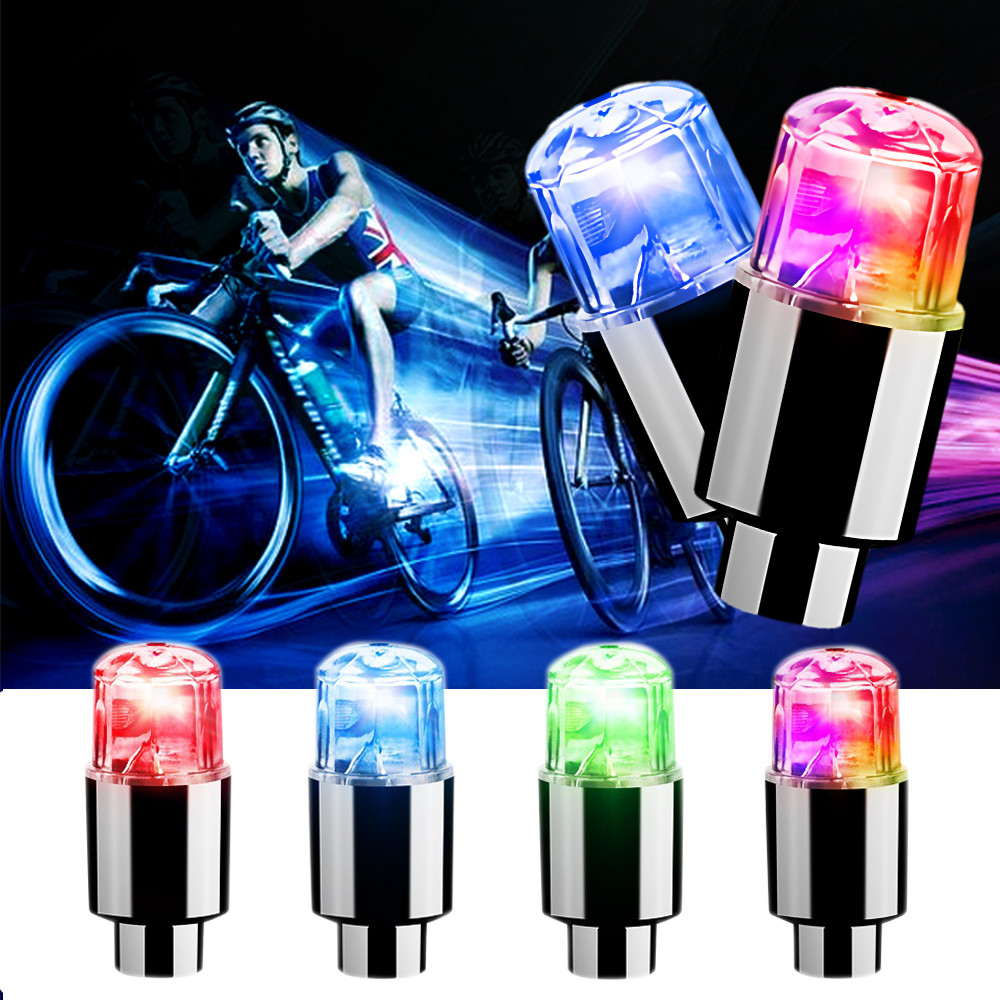 2/4Pcs Auto Wheel Tyre Air Valve Stem Colorful LED Light Cap Cover ...
