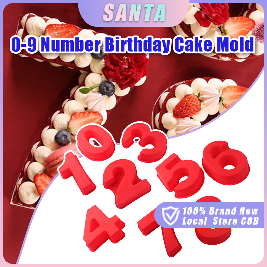 Number Cake 6 Inch Baking Birthday Anniversary Large Silicone Number ...