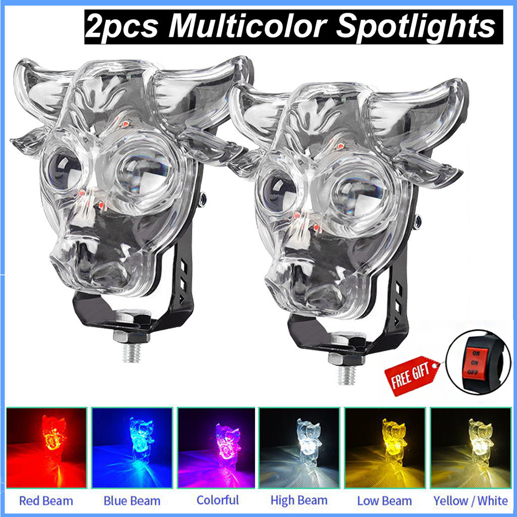 Motorcycle driving light Seven Color Electric Vehicle High Beam ...