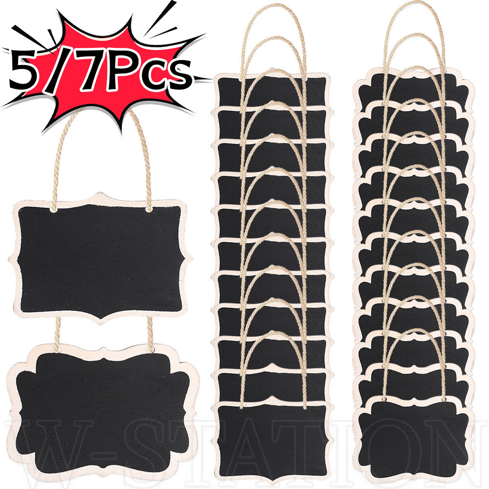 Mini Wood Lanyard Blackboard - Double Sided Message Board - Table Place ...