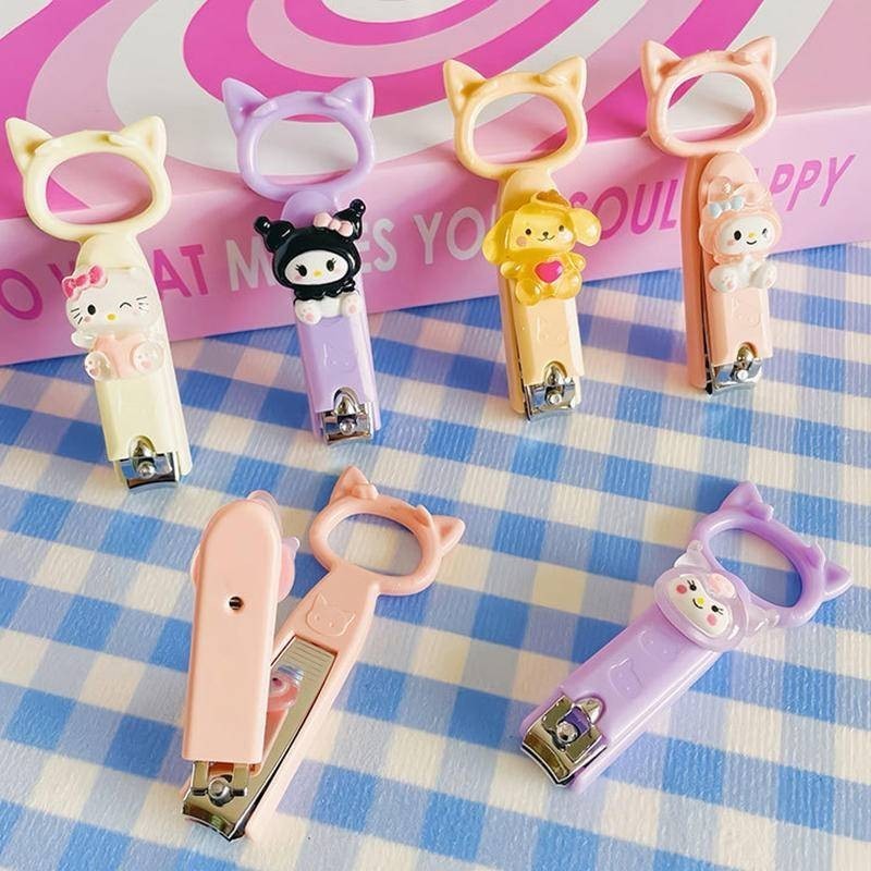 Cute Cartoon Kuromi Hello Kitty Nail Clippers Sanrio Portable Stainless ...