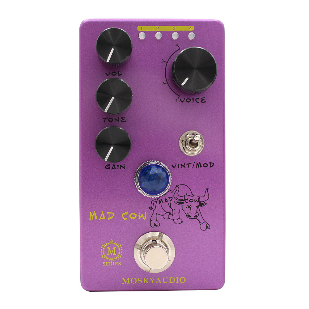 Mosky Audio Mad Cow Distortion Effect Pedal,4 Voice Mode Distortion ...
