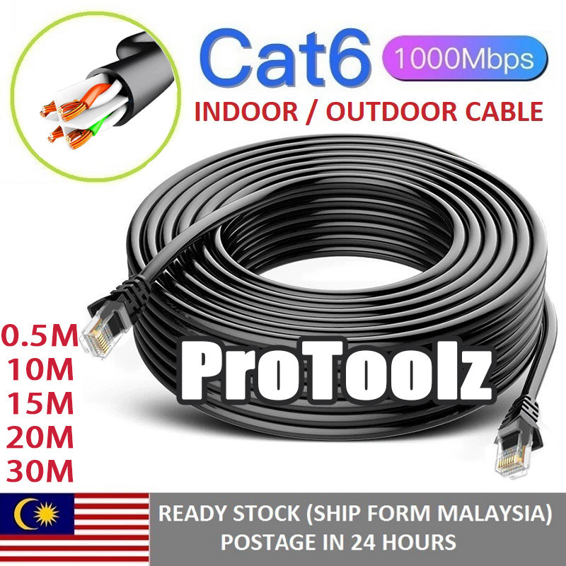 10 to30M Utp Cat6 double-layer waterproof and sunscreen outdoor RJ45 ...