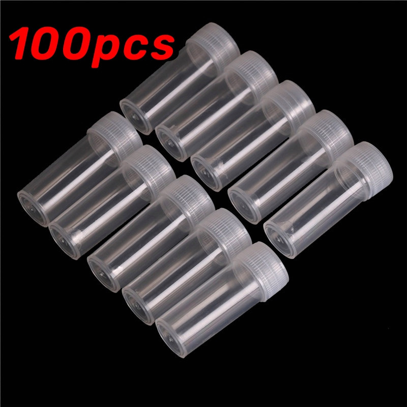 Vials Empty Plastic Bottles Craft Screw Cap Pill Liquid Powder Storage ...