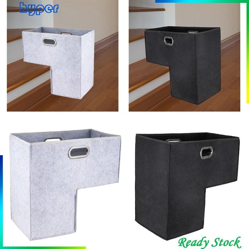 [ Foldable Staircase Basket,Stair Basket with Handles,L Shaped Stair ...