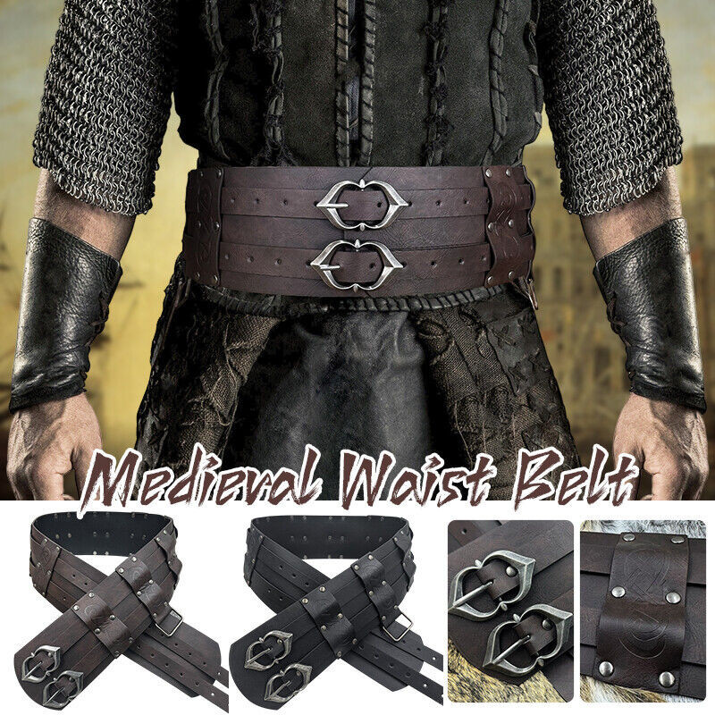 Retro Medieval Bilayer Waist Belt Knight Girdle Costume Cosplay Buckle ...