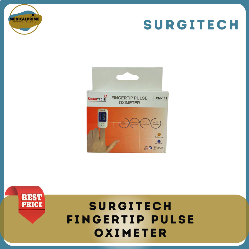 SURGITECH FINGERTIP PULSE OXIMETER ADULT W/ Battery (Color White ...