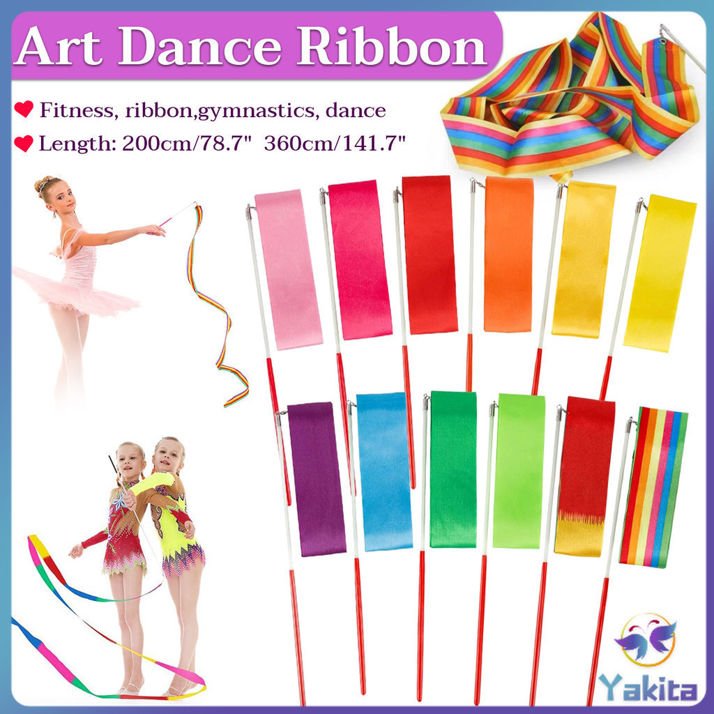 Yaki Colorful Dance Ribbon Art Gymnastic Gym Ribbons Ballet Streamer ...