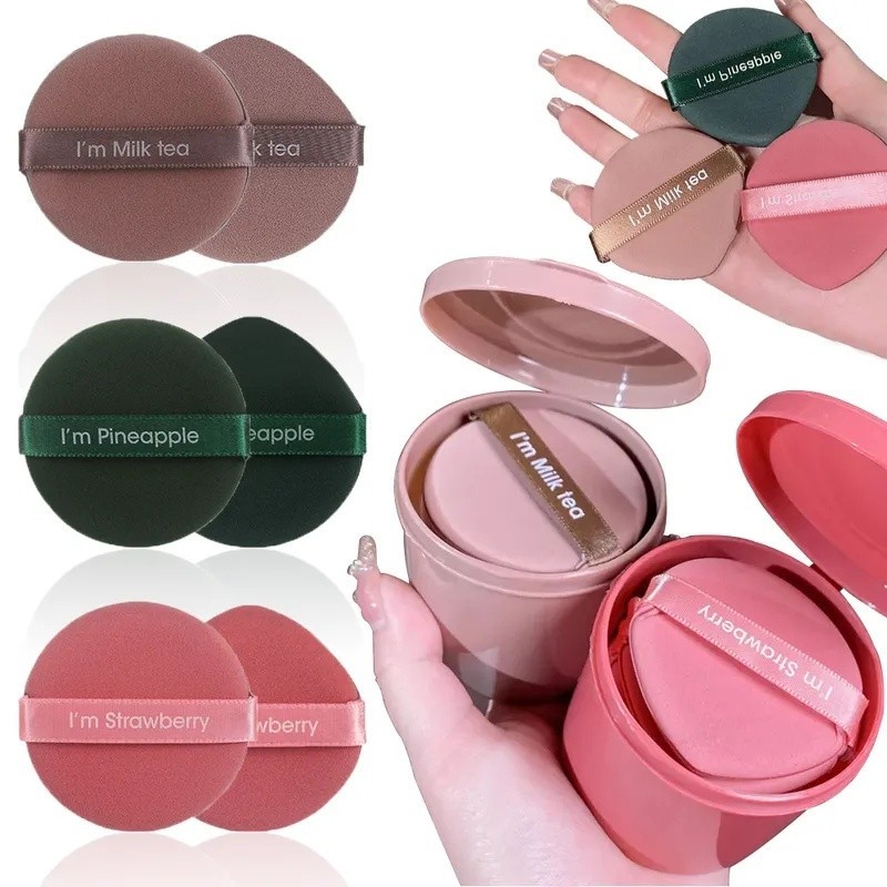 BOX Packed Foundation Puff Dry Wet Air Cushion Round Water Drop Shape ...