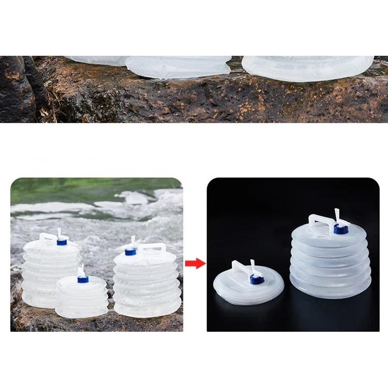 5-15L Capacity Car Collapsible Outdoor Water Bucket Portable Driving ...