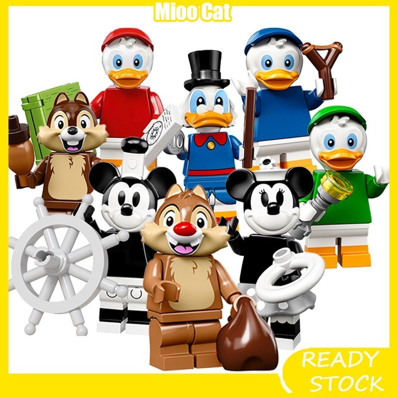 Mickey Mouse Minnie Chip Louie Minifigures Building Blocks Assembly ...
