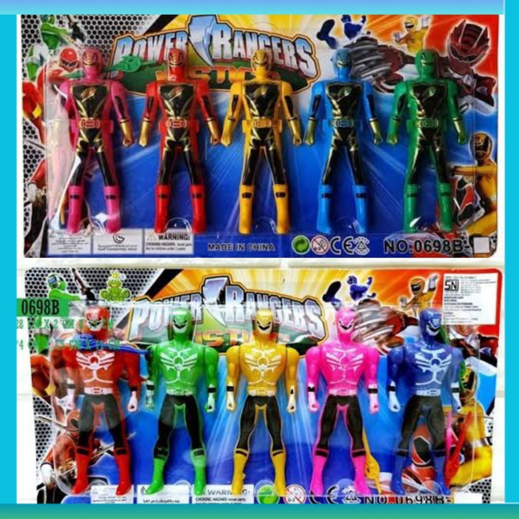 Children's Toys 5pcs Power Rangers Robot Super Hero Boys Toys | Shopee ...