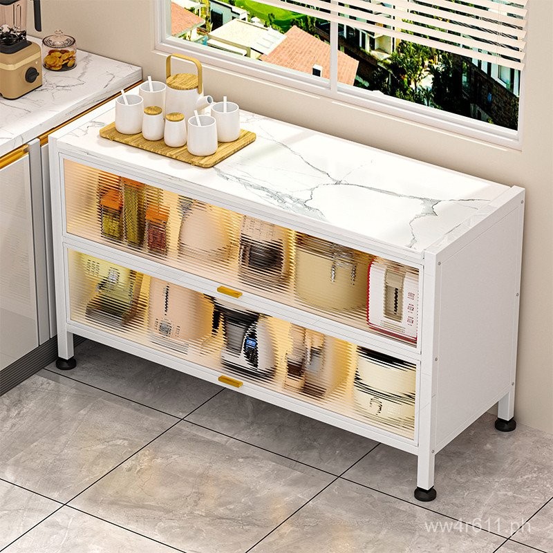 Kitchen Storage Rack Rock Slab Floor Storage Cabinet Multi-Functional ...