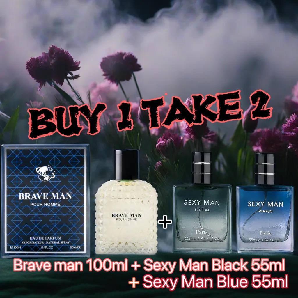 『BUY 1 TAKE 2』Brave Man 100ml&Sexy Man 2*55ml Charming Body Mist ...